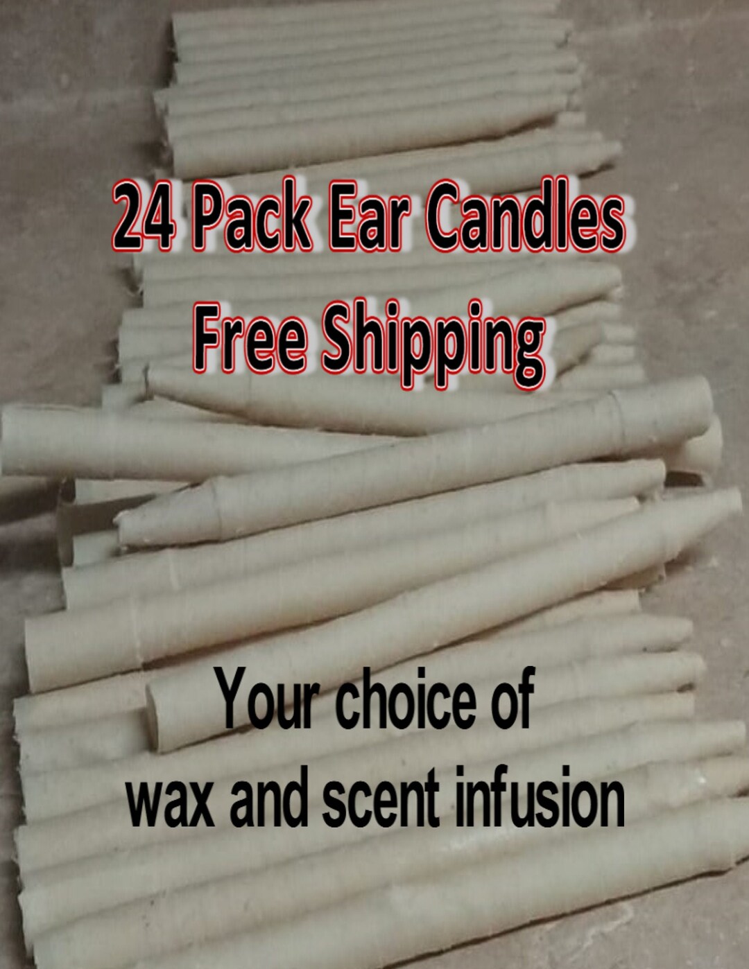 24 Pack Natural Ear Candles - Free Shipping! - Etsy