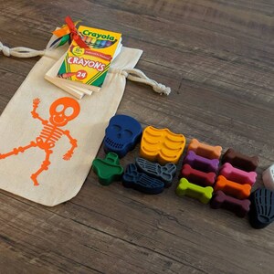 Skeleton Crayons Halloween Crayons - Etsy