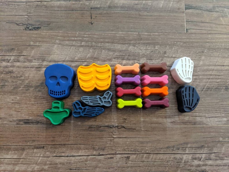 Skeleton Crayons Halloween Crayons - Etsy