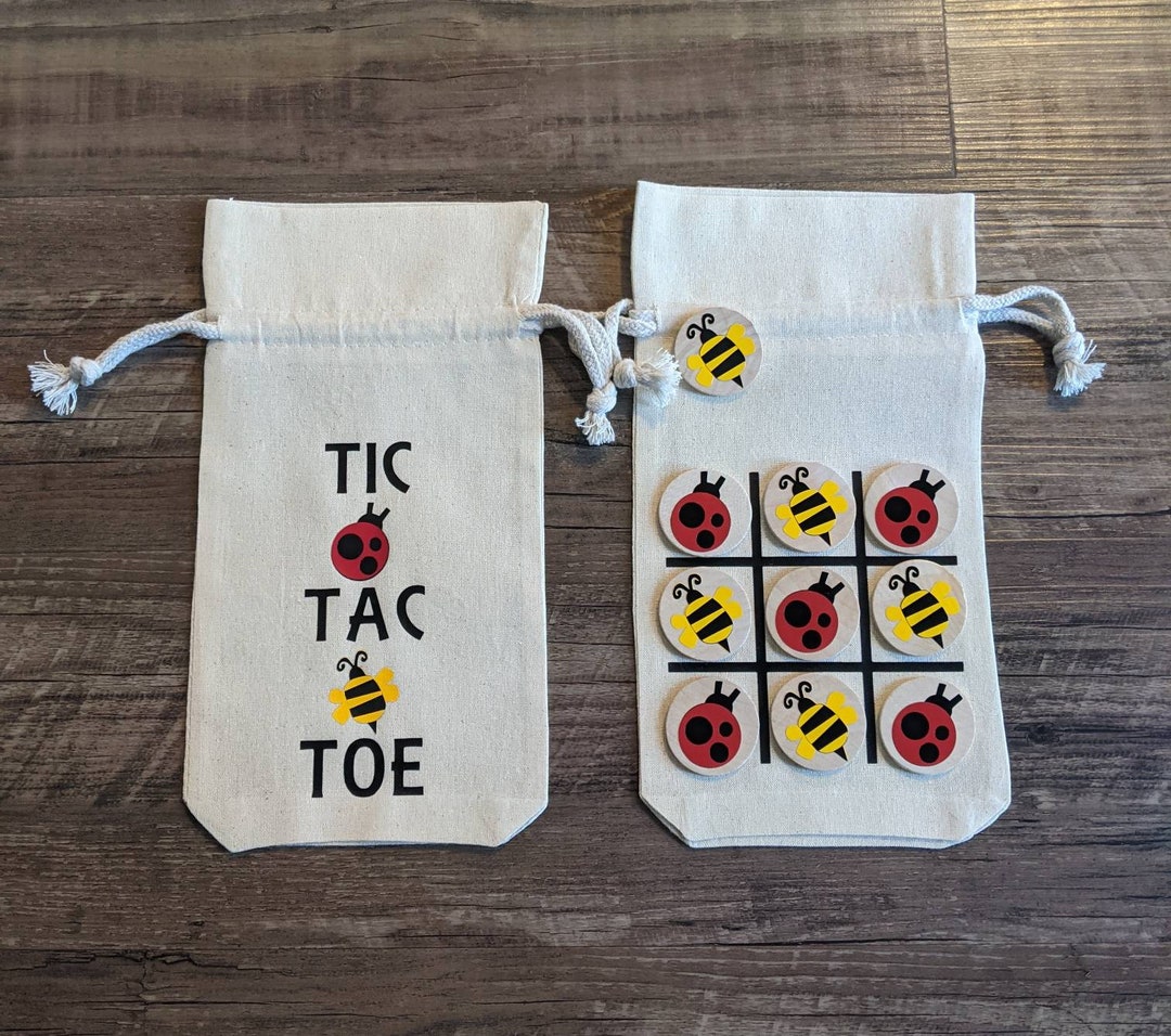 Ladybug and Bumblebee Tic Tac Toe Game in a Bag - Spring Tic Tac Toe ...