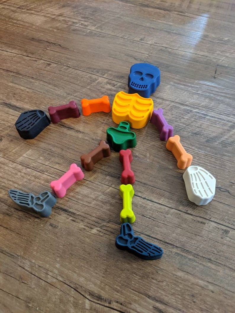 Skeleton Crayons Halloween Crayons - Etsy