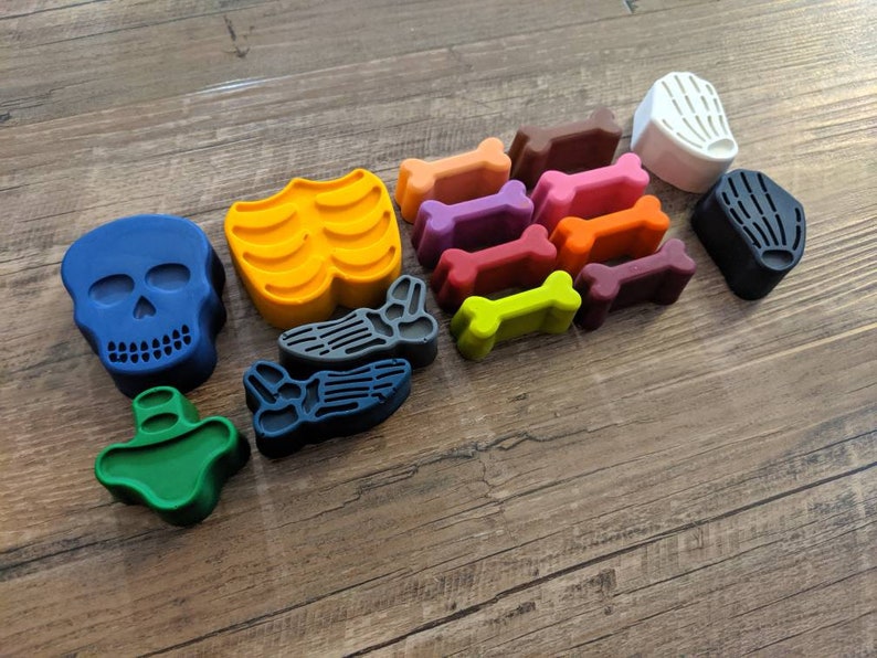Skeleton Crayons Halloween Crayons - Etsy