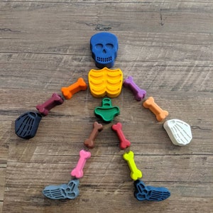 Skeleton Crayons Halloween Crayons - Etsy