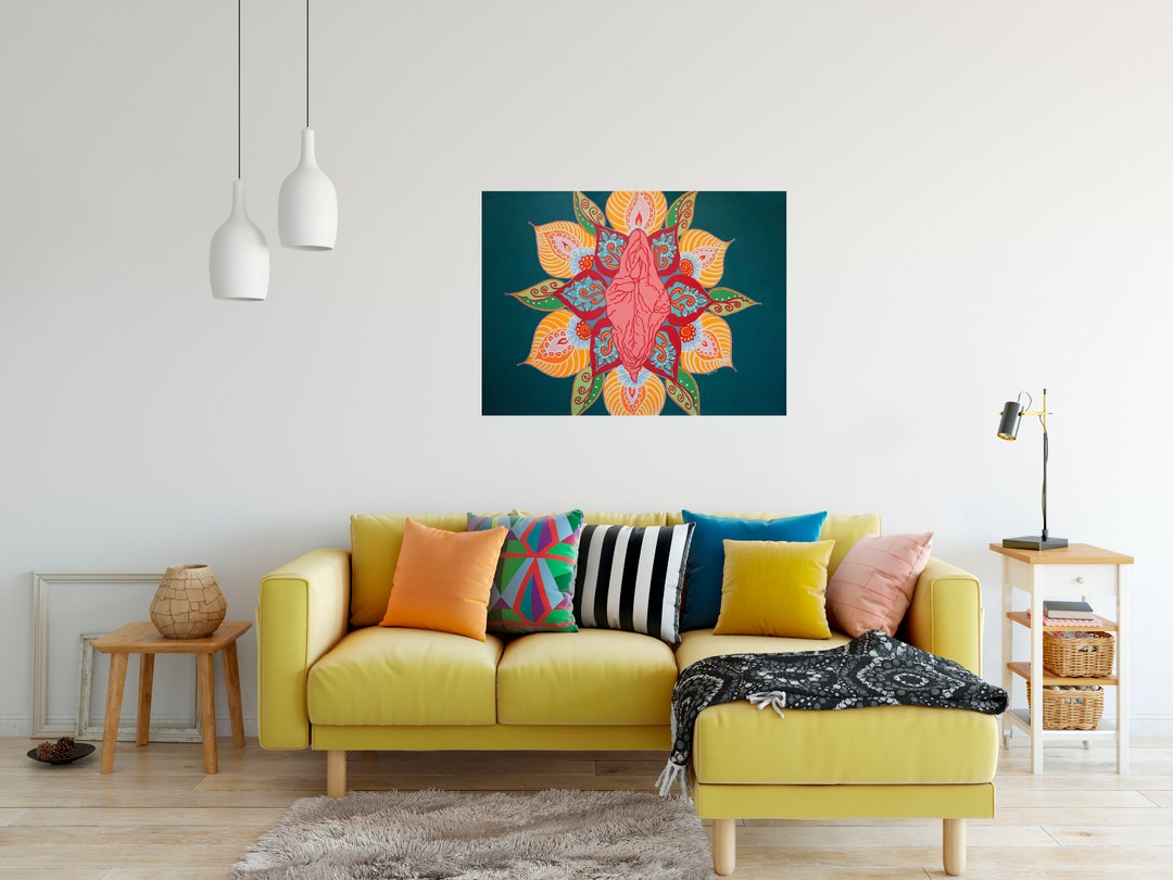 Yoni Mandala Giclee Art Print. Spiritual LGBTQ Vulva Feminist - Etsy