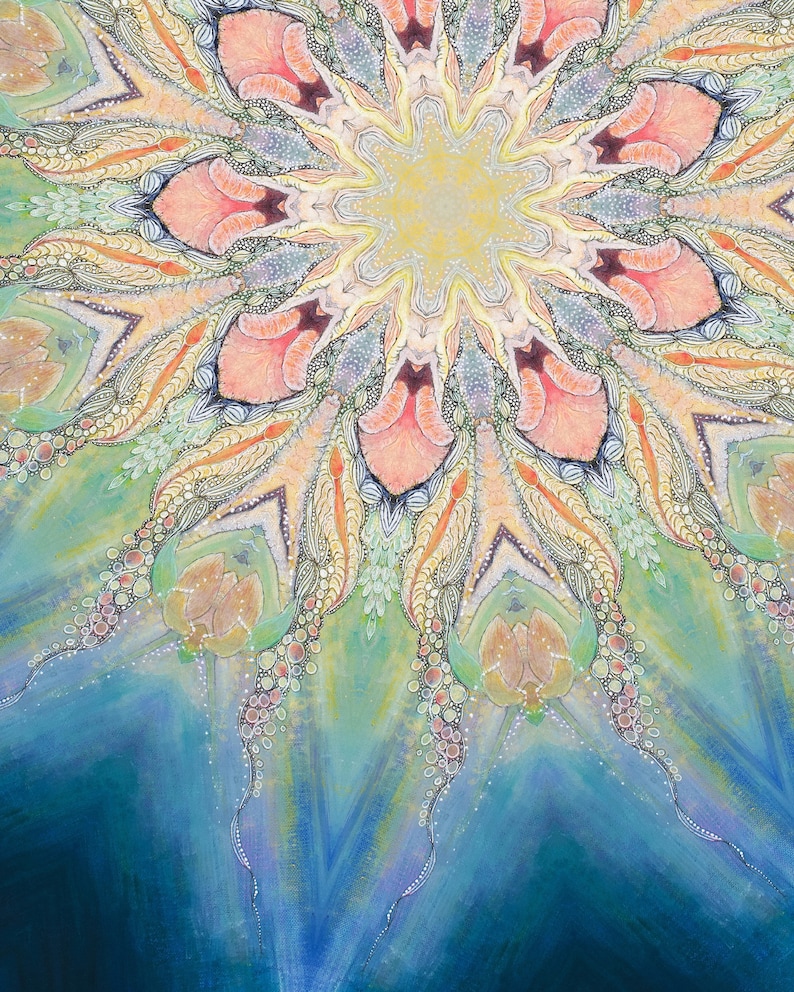 Yoni in Bloom Mandala feminist empowerment yoni art | Etsy