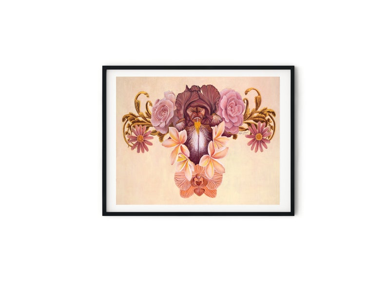Rococo Woman Yoni Art Print Watercolour Vulva or Vagina - Etsy