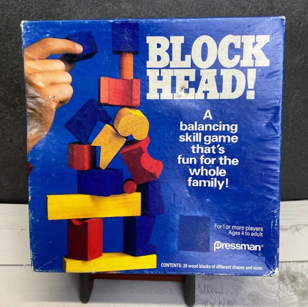 Vintage Block Head Game, 1992, Complete, Beautiful Condition - Etsy