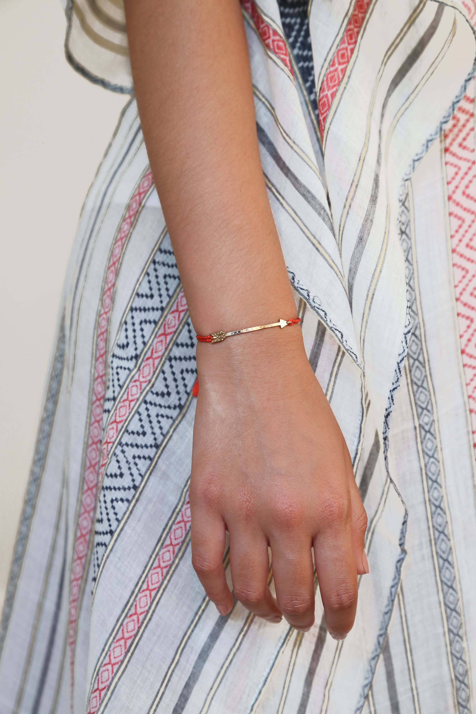 Arrow Bracelet With Cord Gold Arrow Bracelet Dainty Arrow | Etsy