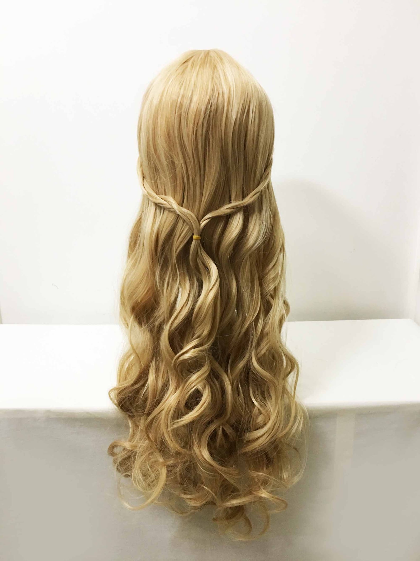 Women Princess Style Braided Blonde Long Curly Wavy Hair - Etsy