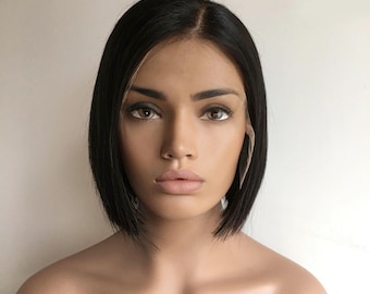 Lace Front Black & Blonde Colorblock Wig - Etsy