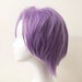 Unisex Pastel Purple Short Hair Side Part Cosplay Anime Wig - Etsy
