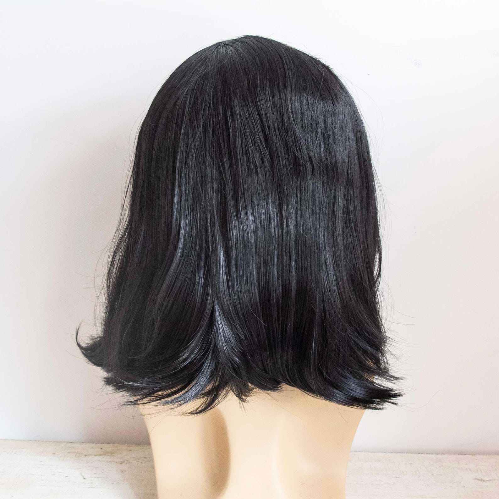 Men Black Lace Front Wig Widows Peak Hairline Cosplay Wigs for Male ...