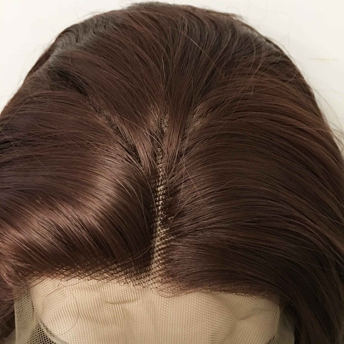 Women Lace Front Chestnut Dark Brown Middle Part Long Curly - Etsy