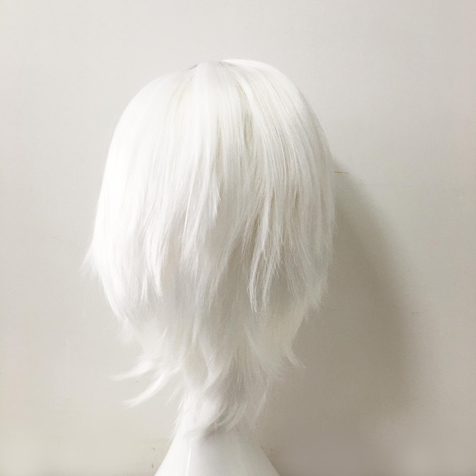 Unisex Snow White Long Fringe Bangs Short Straight Layered - Etsy