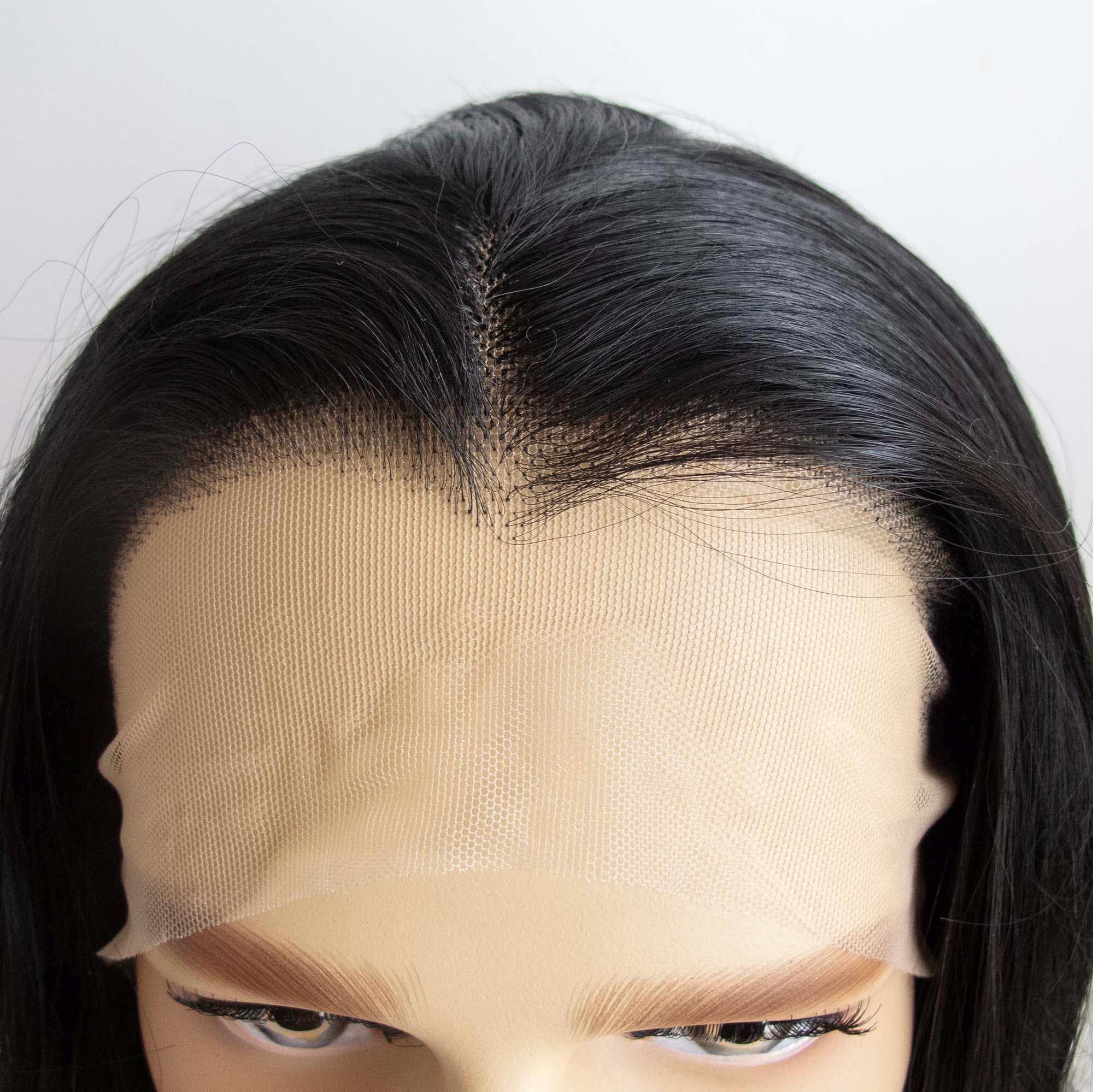 Men Black Lace Front Wig Widows Peak Hairline Cosplay Wigs for Male ...