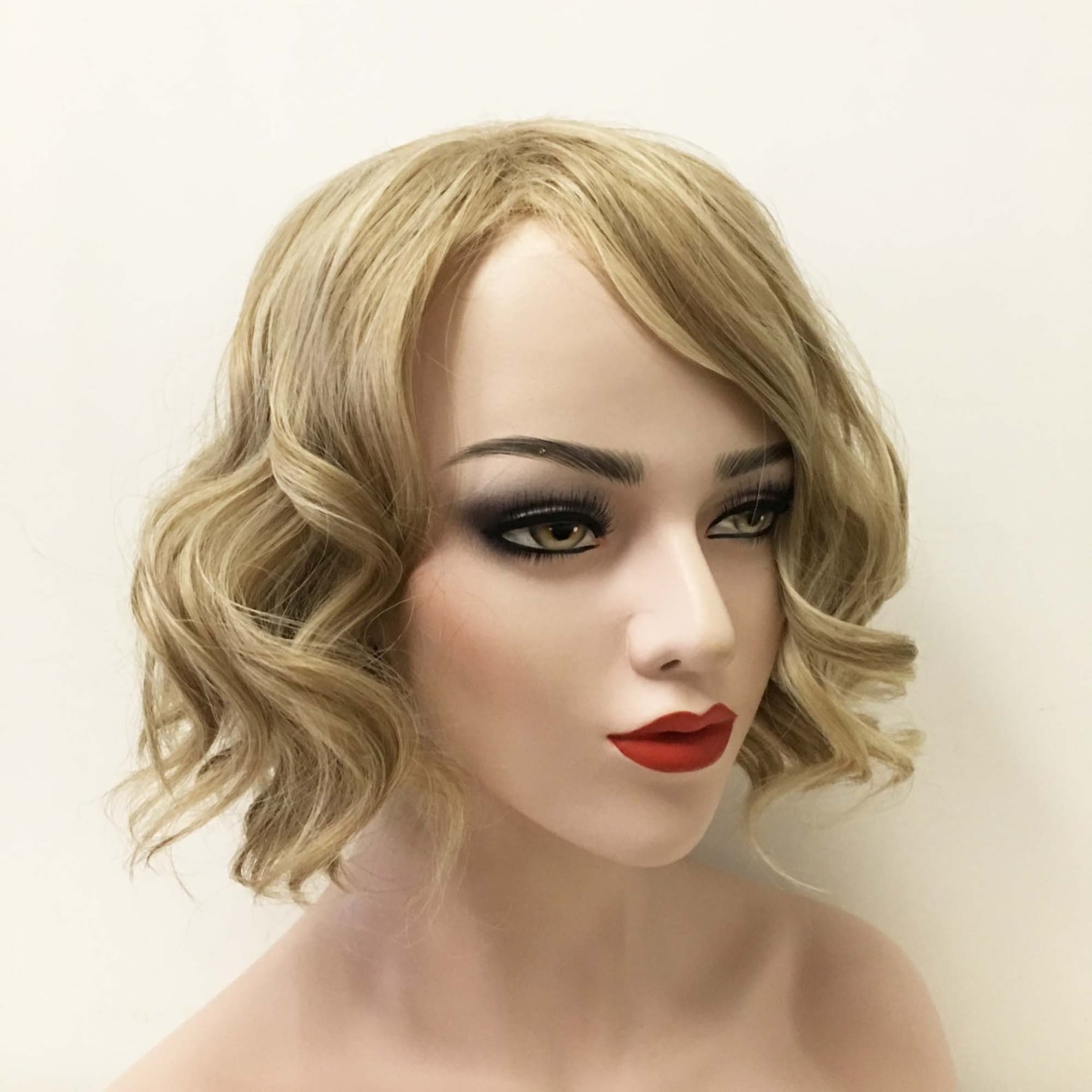 Women Blonde Side Part Bob Cut Curly Wavy Short Hair Fashion - Etsy