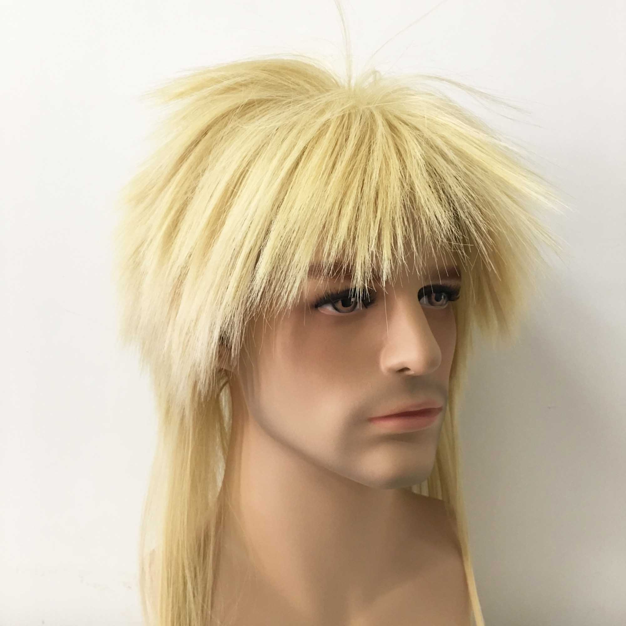 Men Punk Rock Rockstar Mullet Fluffy Fringe Bangs Beige Blonde - Etsy ...