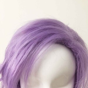 Unisex Pastel Purple Short Hair Side Part Cosplay Anime Wig - Etsy