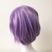 Unisex Pastel Purple Short Hair Side Part Cosplay Anime Wig - Etsy