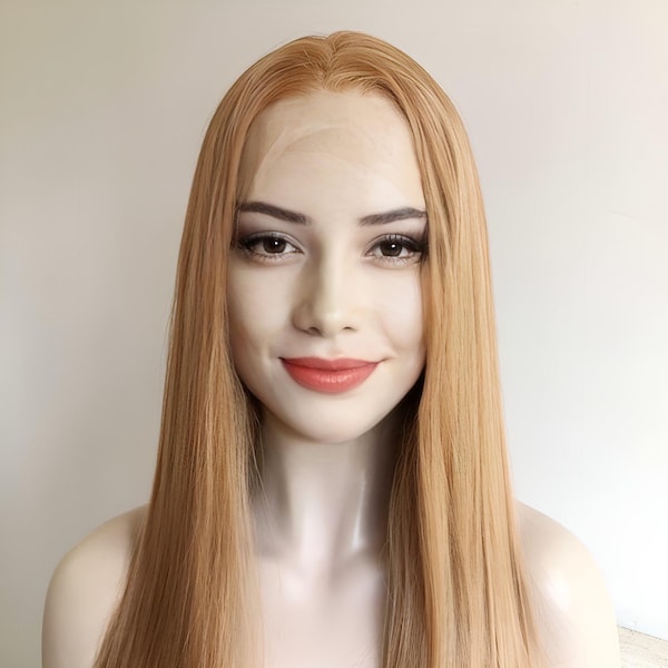 Straight Blonde Lace Wig - Etsy