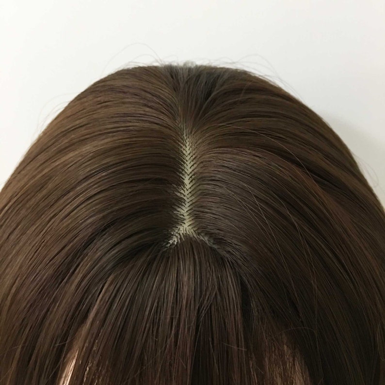 Women Dark Brown Air Fringe Bangs Bobo Style Inward Curls | Etsy