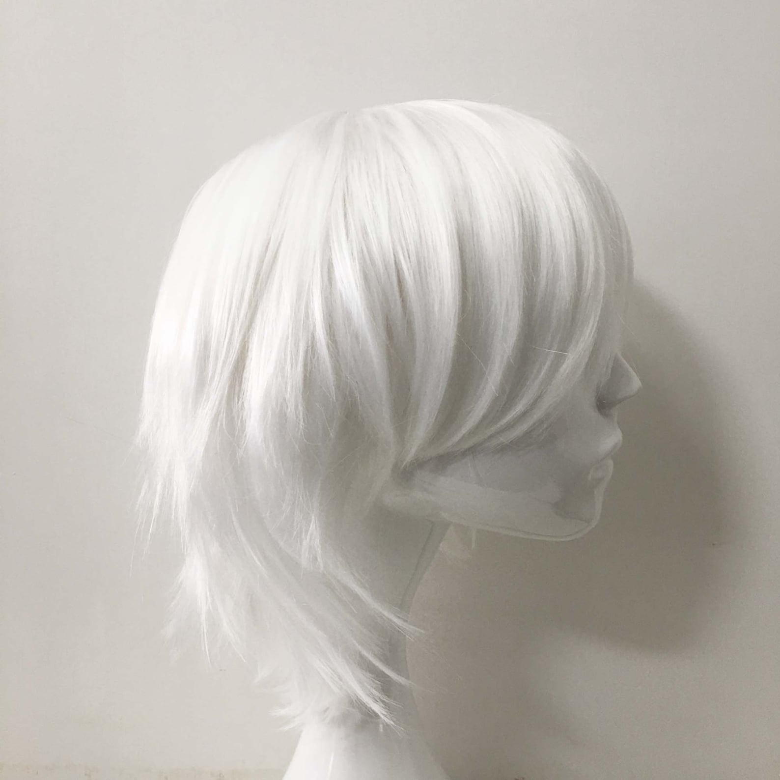 Unisex Snow White Long Fringe Bangs Short Straight Layered - Etsy