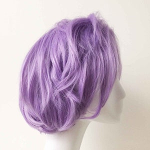 Unisex Pastel Purple Short Hair Side Part Cosplay Anime Wig - Etsy