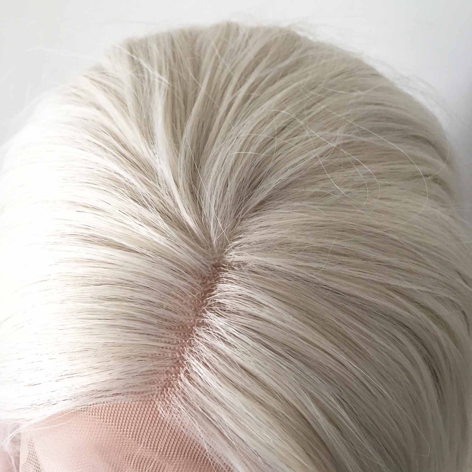 Lace Front Women White Middle Part Wavy Long Hair Wig Free Cap | Etsy