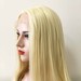 Women Lace Front Light Blonde Middle Part Long Straight Hair - Etsy