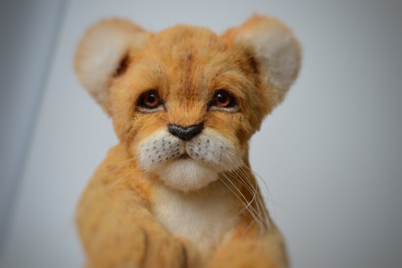 Poseable Animal Lion Cub Realistic Toy Lionel - Etsy
