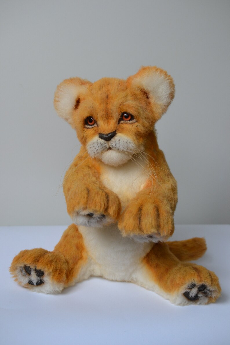 Poseable Animal Lion Cub Realistic Toy Lionel - Etsy