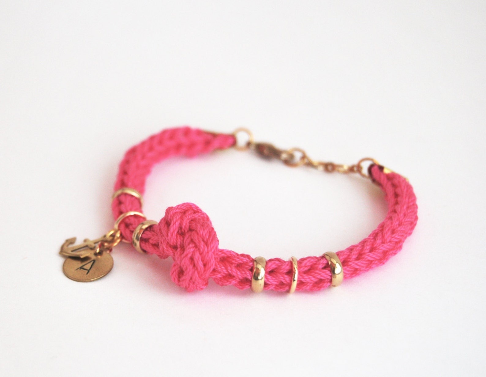 Initial Bracelet, Gift for Teen Girl, Personalized Bracelet With Anchor ...
