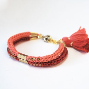 Set of Two Friendship Bracelets in Multiple Colors, Stackable Bracelets ...