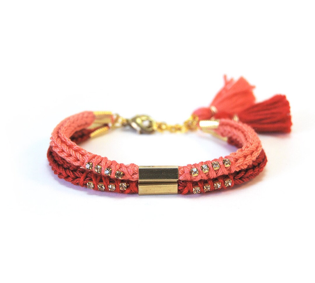 Set of Two Friendship Bracelets in Multiple Colors, Stackable Bracelets ...