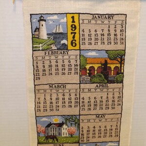 Kaydee Linen Calendar 1976 With Original Box See Description for ...