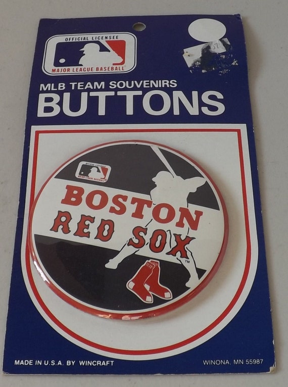 New MLB Team Souvenirs Buttons Boston Red Sox Pinback… - Gem