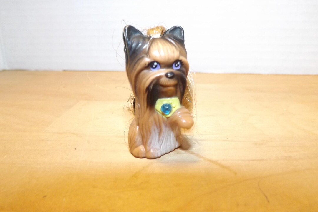Vintage Littlest Pet Shop Dog Hair Dazzling Silky Yorkie Figure 1994 ...