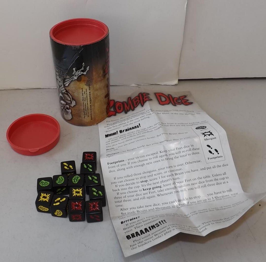 Zombie Dice Game Steve Jackson Games See Description for Details - Etsy