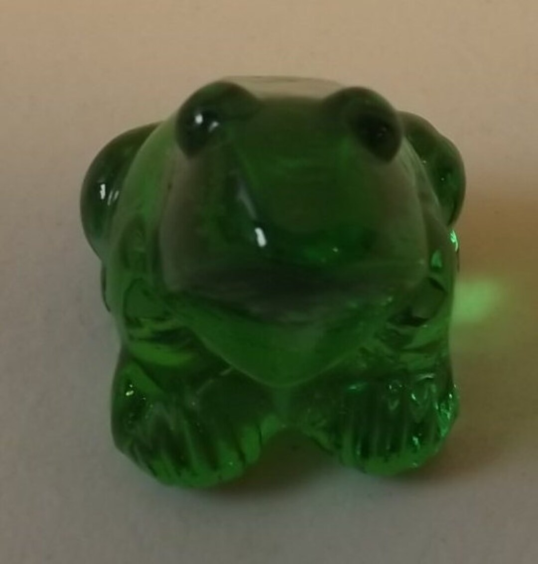 Ganz Green Glass Frog - See Description for Details - Etsy
