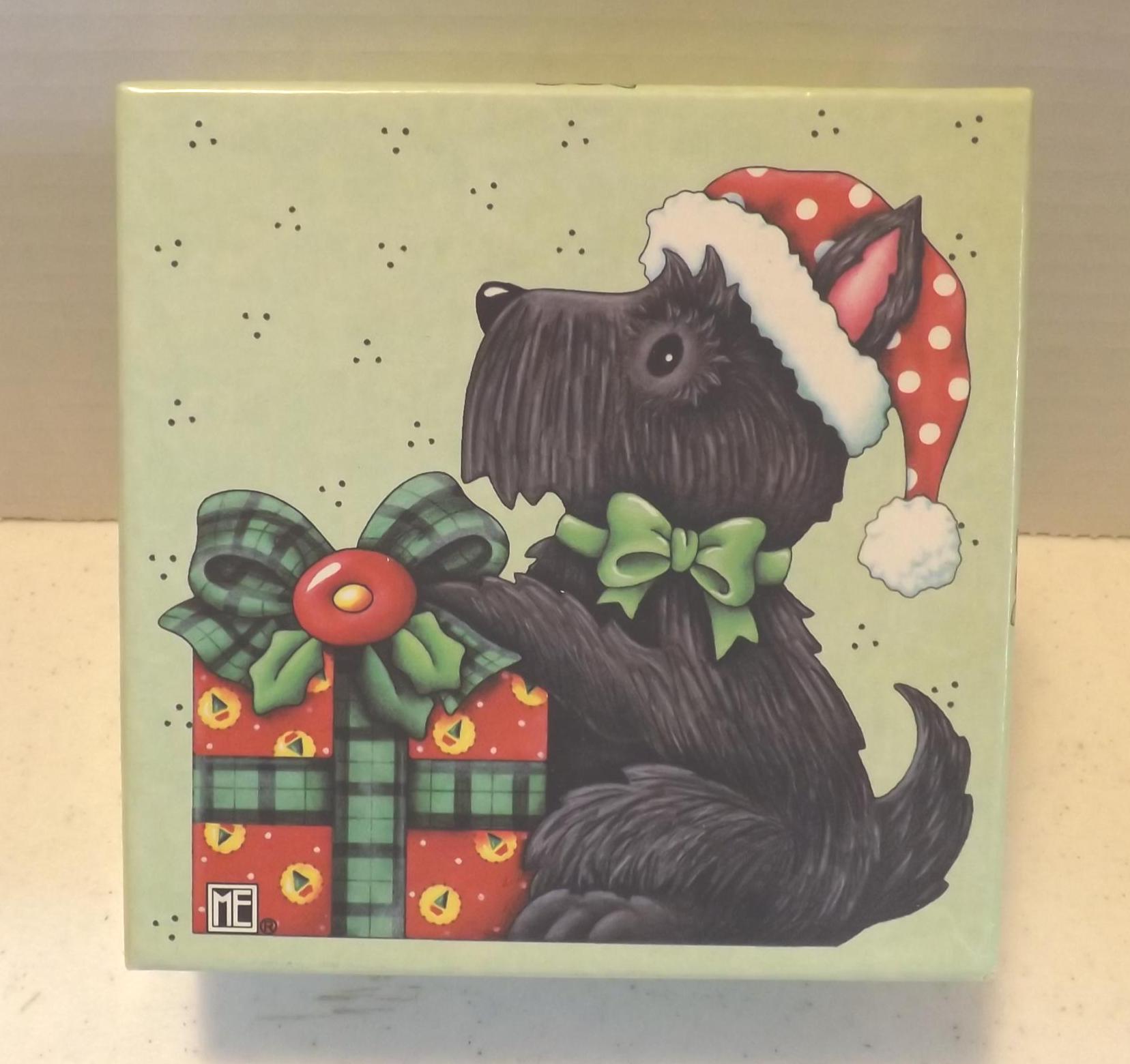 Mary Engelbreit Christmas Scottie Dog Box - See Description for Details ...
