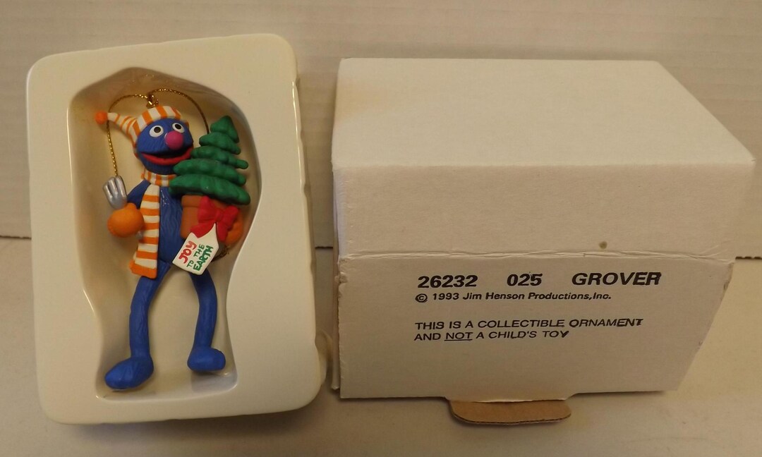 Grolier Sesame Street Grover Ornament - See Description for Details - Etsy