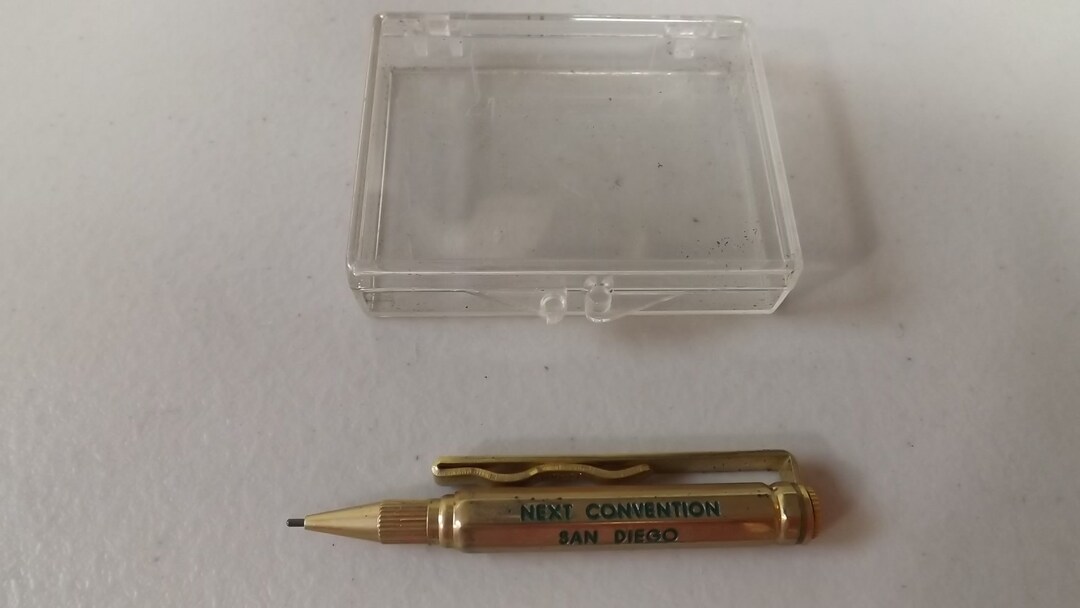 Vintage Gold Tone Mechanical Pencil Tie Clip Souvenir - Etsy