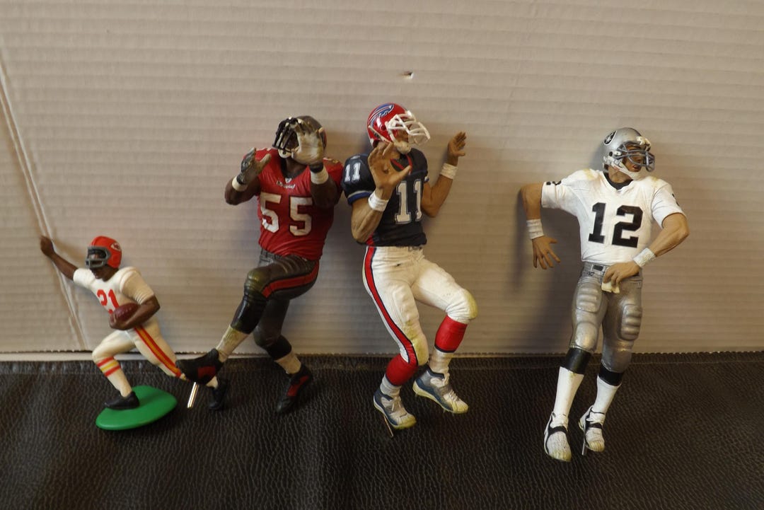 Four Football Player Figures See Description for Details - Etsy