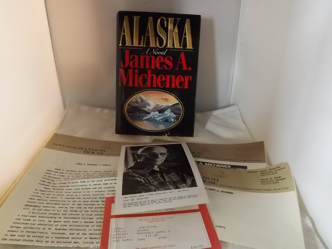 Alaska A Novel by James A Michener Book and Papers see - Etsy