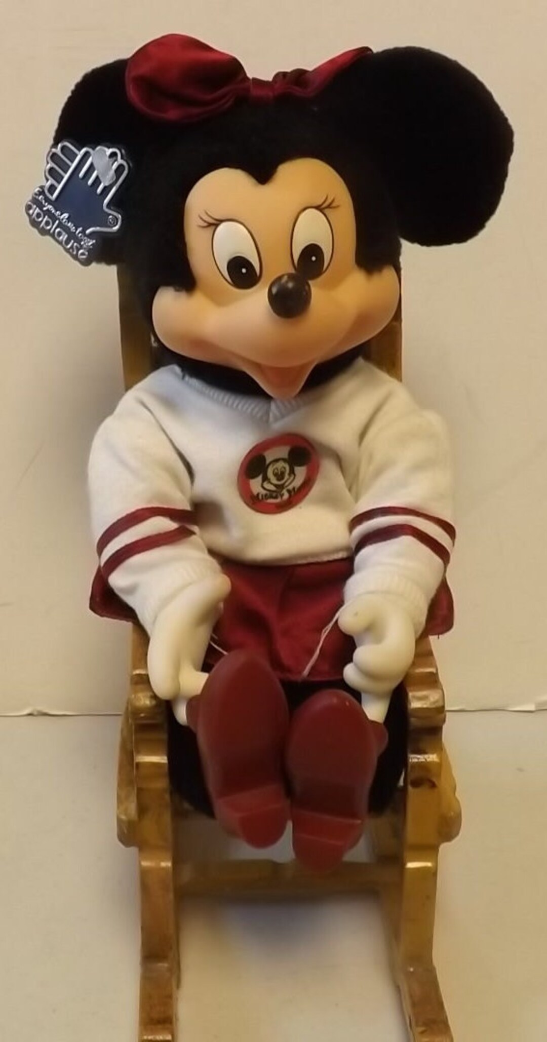 Minnie Mouse Figure With Wooden Rocking Chair See Description for ...
