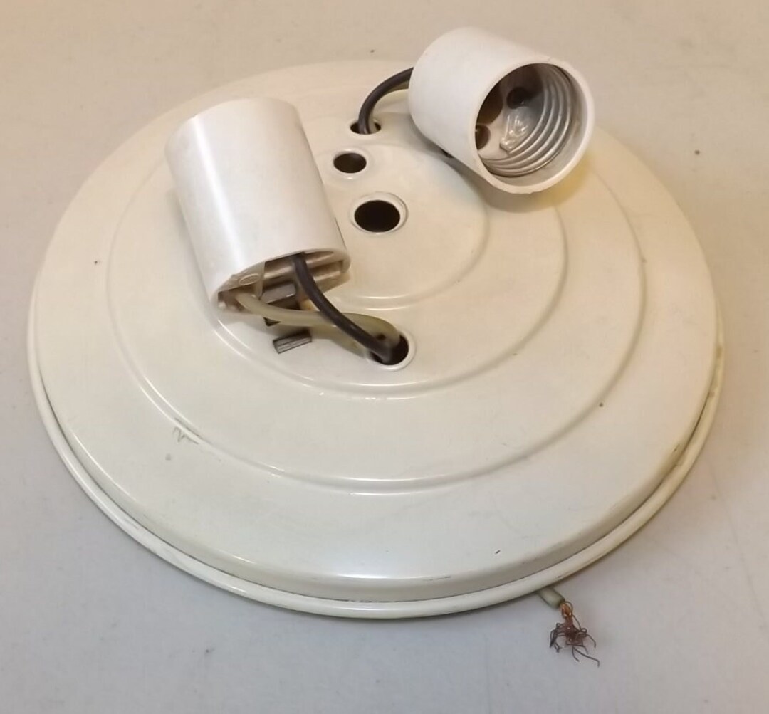 Metal Dual Bulb Ceiling Plate Light Fixture See Description for Details ...