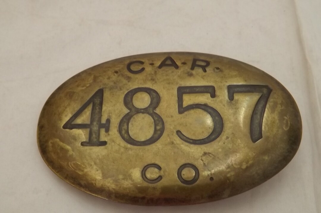 Unique Brass Train Car Number Cabin Number Belt Buckle -see Description ...