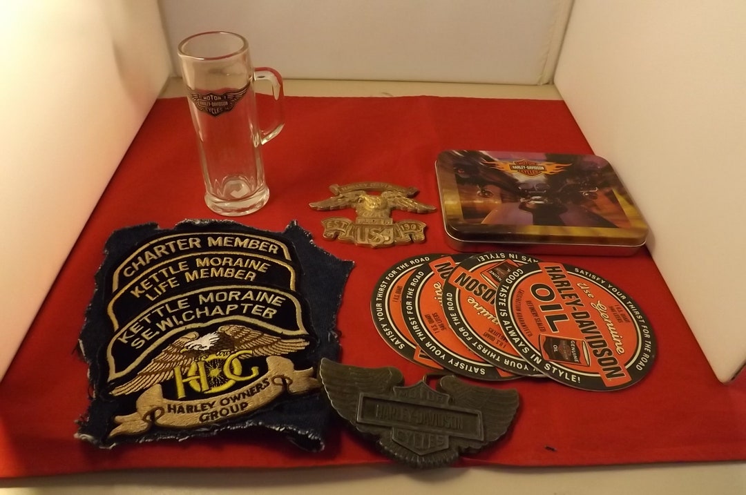 Lot of Harley Davidson Motorcycle Items Memorbilia see Description for ...