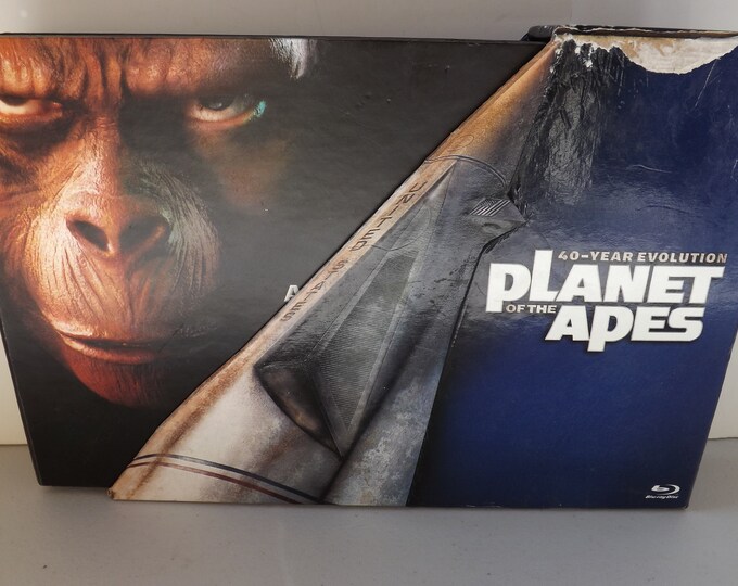 40 Year Evolution Planet of the Apes Blu-ray DVD Set and Book see ...