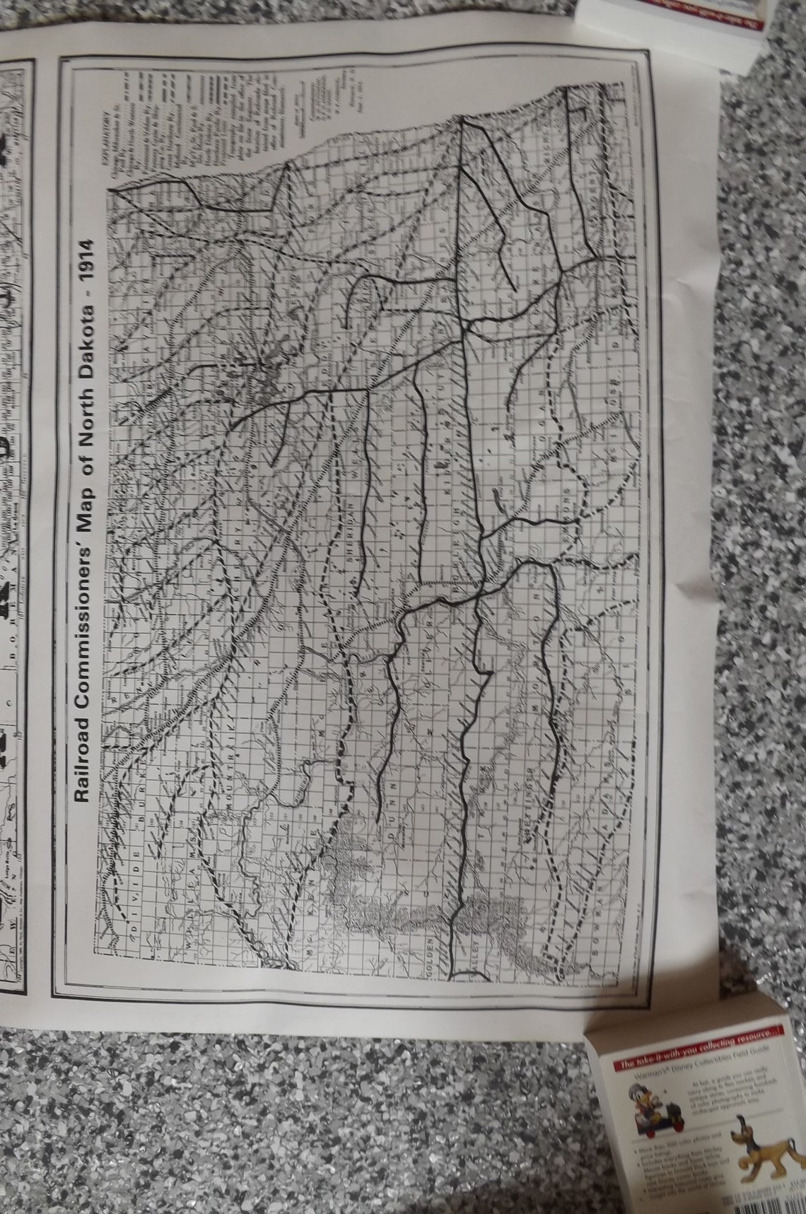 North Dakota Centennial Railroad Map Double Sided Map Three - Etsy